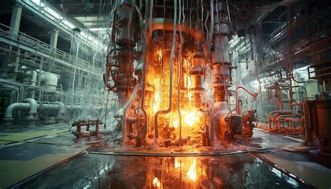 Premium Photo Nuclear Leak At The Reactor In Future Scene