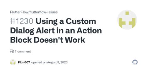 Using A Custom Dialog Alert In An Action Block Doesnt Work · Issue