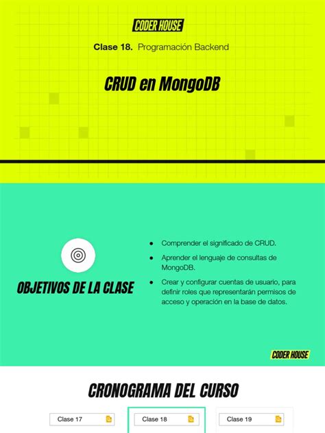 Clase 18 Crud En Mongodb Pdf Mongo Db Bases De Datos