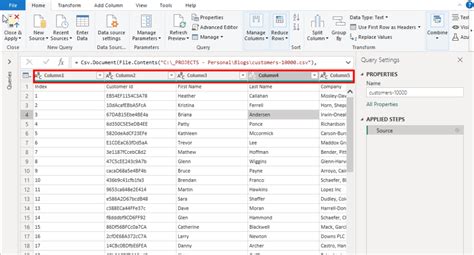 How To Use The First Row As Column Names In Power Bi