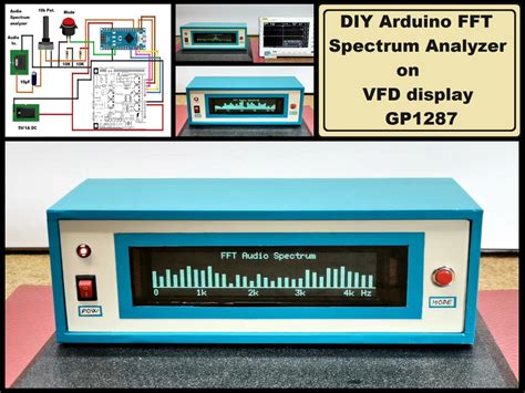 Arduino FFT Spectrum Analyzer On VFD Display GP1287 Arduino Maker Pro