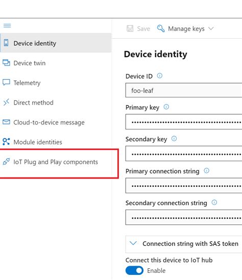 Feature Request Iot Plug And Play Components Doesnt Appear In Left Nav Menu For The Device