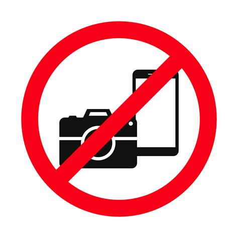 Mobile Phone Camera Photography Prohibited Ban Sign 49566419 Vector Art