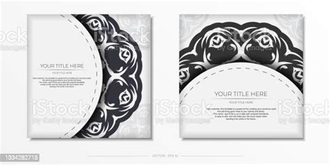 추상패턴이 있는 흰색의 고급스러운 엽서 준비 만달라 장식이있는 초대 장의 인쇄 디자인을위한 벡터 템플릿 0명에 대한 스톡 벡터 아트 및 기타 이미지 Istock