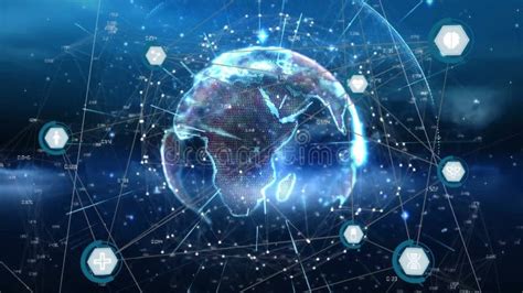 Animating Digital Earth With Network Connections And Data Processing