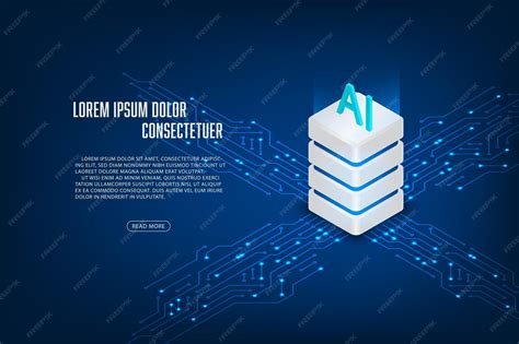 Premium Vector Vector Isometric Storage Artificial Intelligence Concept Technology Abstract