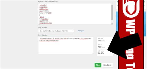 Nén css giảm dung lượng file css tăng tốc website wordpress