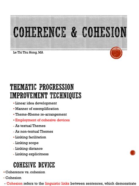 Coherence And Cohesion Pdf Knowledge English Language