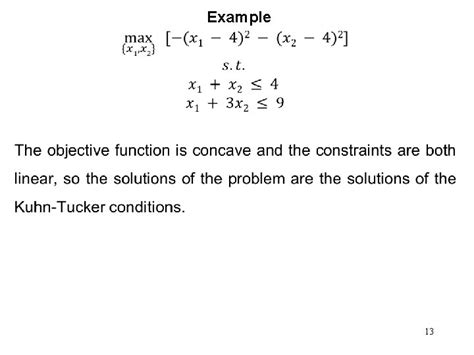 Optimization With Inequality Constraints Optimization With Inequality