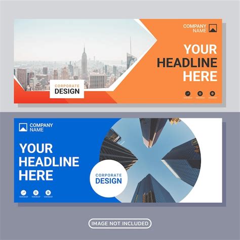 비즈니스 기업 페이스북 커버 디자인 프리미엄 벡터