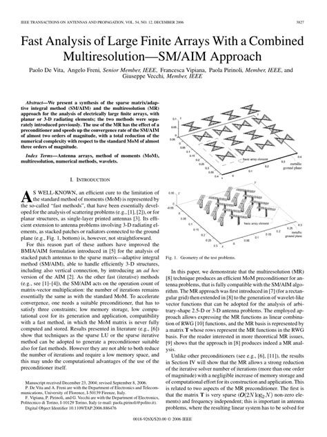 Pdf Fast Analysis Of Large Finite Arrays With A Combined