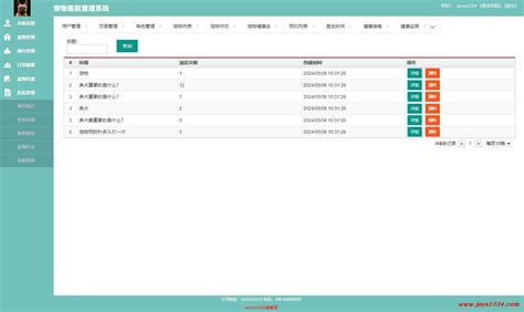 【免费】springboot宠物医院管理系统【java毕业设计】下载java知识分享网 免费java资源下载
