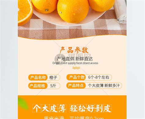 美味新鲜橙子促销淘宝详情页模板素材 正版图片400932229 摄图网