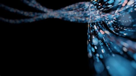 Premium Photo Abstract Digital Binary Data Transmitting Depth Of Field Effect Inside Ai
