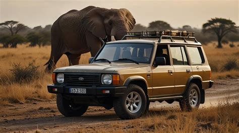 African Safari By Jeep Premium Ai Generated Image
