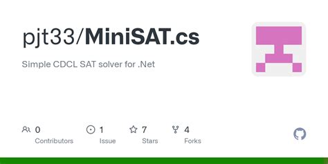 Github Pjt33minisatcs Simple Cdcl Sat Solver For Net