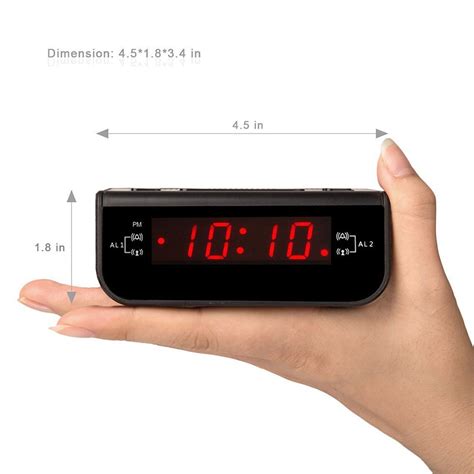 Portable Radio Alarm Clock Digital Dual Babe Bat Grandado