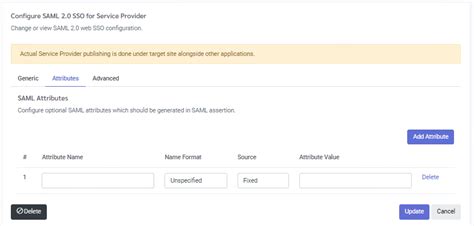 portsys tac help tac as idp advanced saml attribute configuration