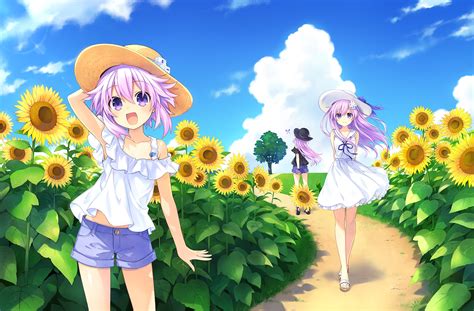 Adultneptune Butterfly Clouds Dress Flowers Hat Hyperdimension