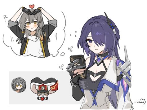 Trailblazer Stelle Acheron And Pom Pom Honkai And More Drawn By Rizu Danbooru