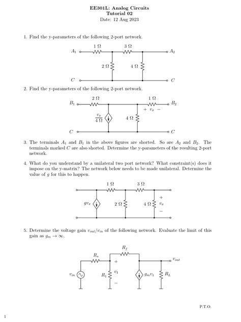 Tutorial 02 Pdf Amplifier Electromagnetism