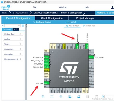 【stm32cubemx开发】 1 Gpio：点亮一个led，以及按键key的捕获cubemx Gpio配置 Csdn博客
