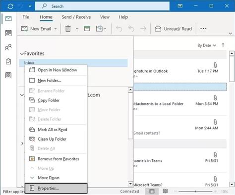 How To Stop Outlook Automatically Deleting Emails From Inbox