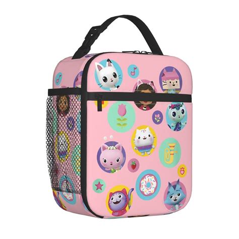Winpolly Gabbys Dollhouse Insulated Lunch Bag Thermal Bag Reusable Meal Container Cartoon High