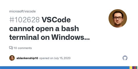 Vscode Cannot Open A Bash Terminal On Windows Wsl Ubuntu Issue Microsoft Vscode