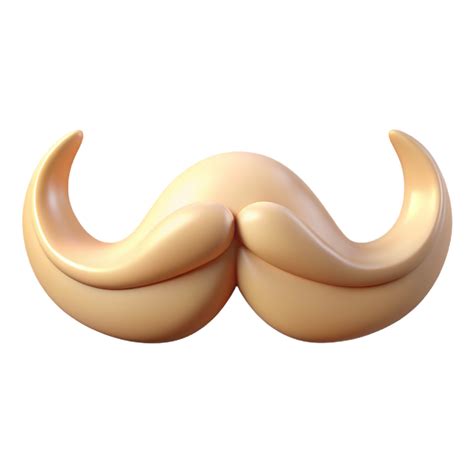 mustache fathers day 3d rendering 45800654 png