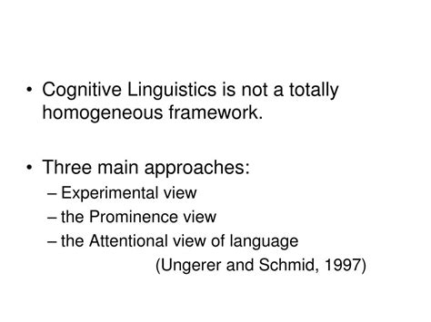 Ppt Introduction To Cognitive Linguistics Powerpoint Presentation
