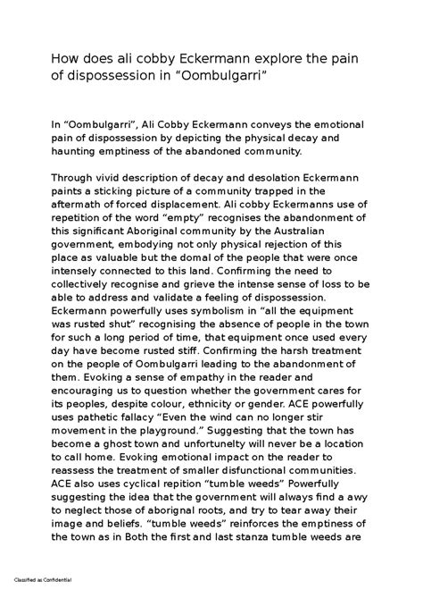 Ace Essay Notes Exploring Dispossession In Ali Cobby Eckermanns Work