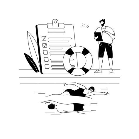 Premium Vector Swimming And Lifesaving Classes Abstract Concept