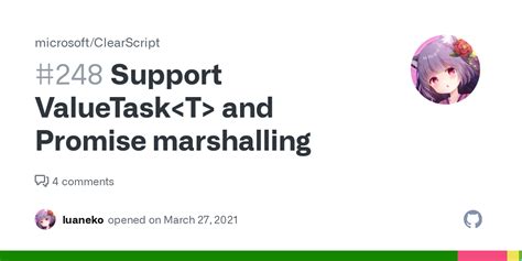 Support Valuetask And Promise Marshalling · Issue 248 · Microsoft