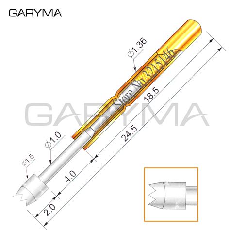 팩 디아 100mm P160 H2 스프링 테스트 프로브 포고 핀 길이 15mm 스트로크 스프링 Froce에서 245 Pcs 140g 도구 도매test Probe