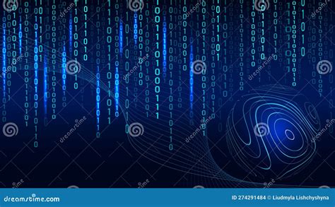 The Code Of The Background Matrix Falling From The Top Vector Particle Pattern Data Transfer