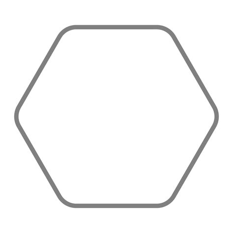 Premium Vector Rounded Corner Hexagon Icon With Stroke Outline