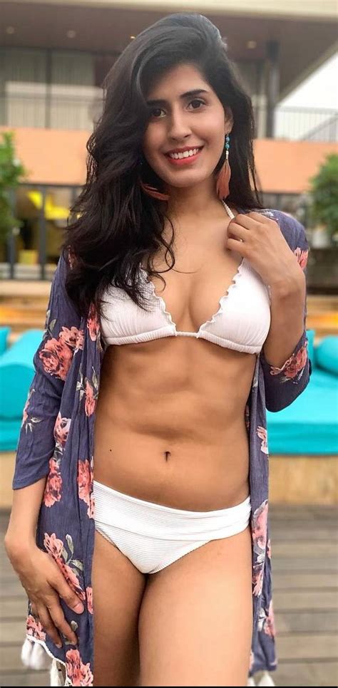 aayushi tyagi navel in white bikini scrolller
