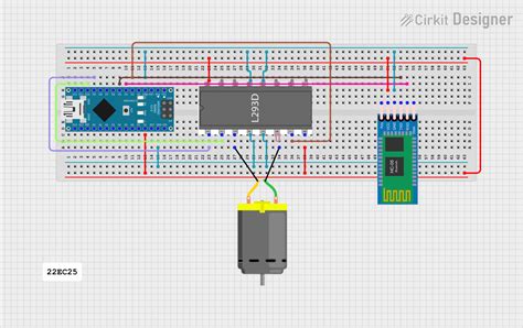 Arduino Nano Bluetooth Controlled DC Motor System How To Guide And Editable Circuit Cirkit