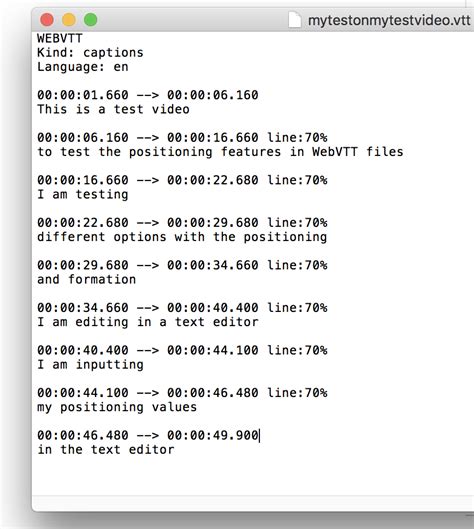 Positioning Webvtt Closed Caption Lines In Texte Adobe Product