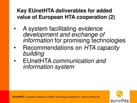 Ppt European Network For Hta Eunethta Eunethta Powerpoint Presentation Id 4689984