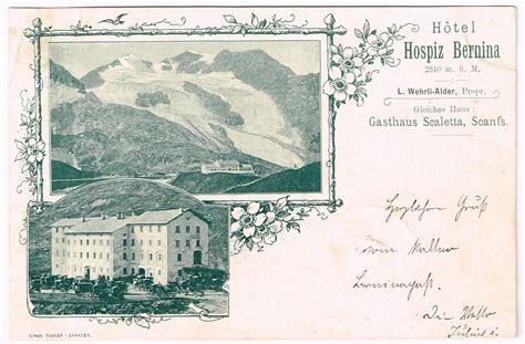 Bernina Hospiz Gr 1900 Mit Postkutschen Simon Tanner Verlag Gebraucht