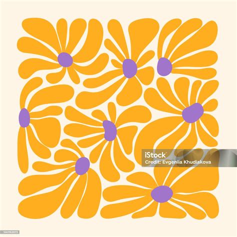 레트로 꽃 파워 제곱 기프트 카드 템플릿입니다 빈티지 1970년대 꽃 포스터 히피 재미있는 배경입니다 1960년대 그리운 그루비 플랫 벡터 삽화 1960 1969 년에 대한