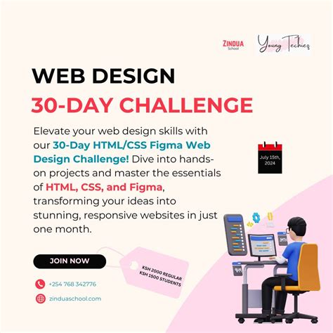 Zindua School On Linkedin 30 Day Web Design Challenge Learn Html Css And Figma Ui Design