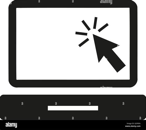 Computer Monitor With Arrow Stock Photo Alamy