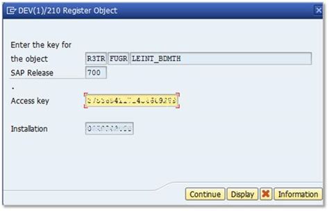 Sap Generate Access Key To Modify Std Objects My Experiments With Abap