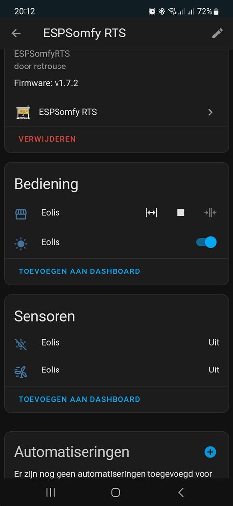 Esp Somfy Rts Integration Custom Integrations Home Assistant Community