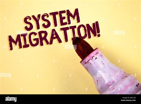 Text Sign Showing System Migration Motivational Call Conceptual Photo Moving Programs To
