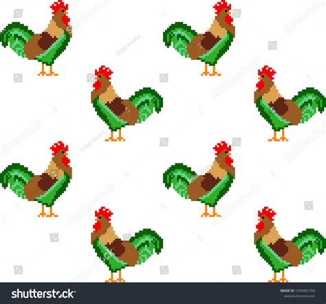 8 Bit Pixel Cock Vector Illustration เวกเตอรสตอก ปลอดคาลขสทธ 1593401350 Shutterstock