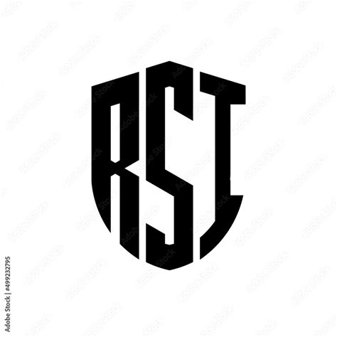 Rsi Letter Logo Design Rsi Modern Letter Logo With Black Background